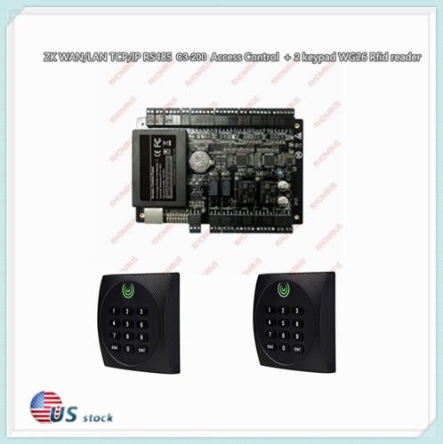 ZK WAN/LAN TCP/IP RS485 C3-200 Access Control + 2 keypad WG26/34 Rfid ...