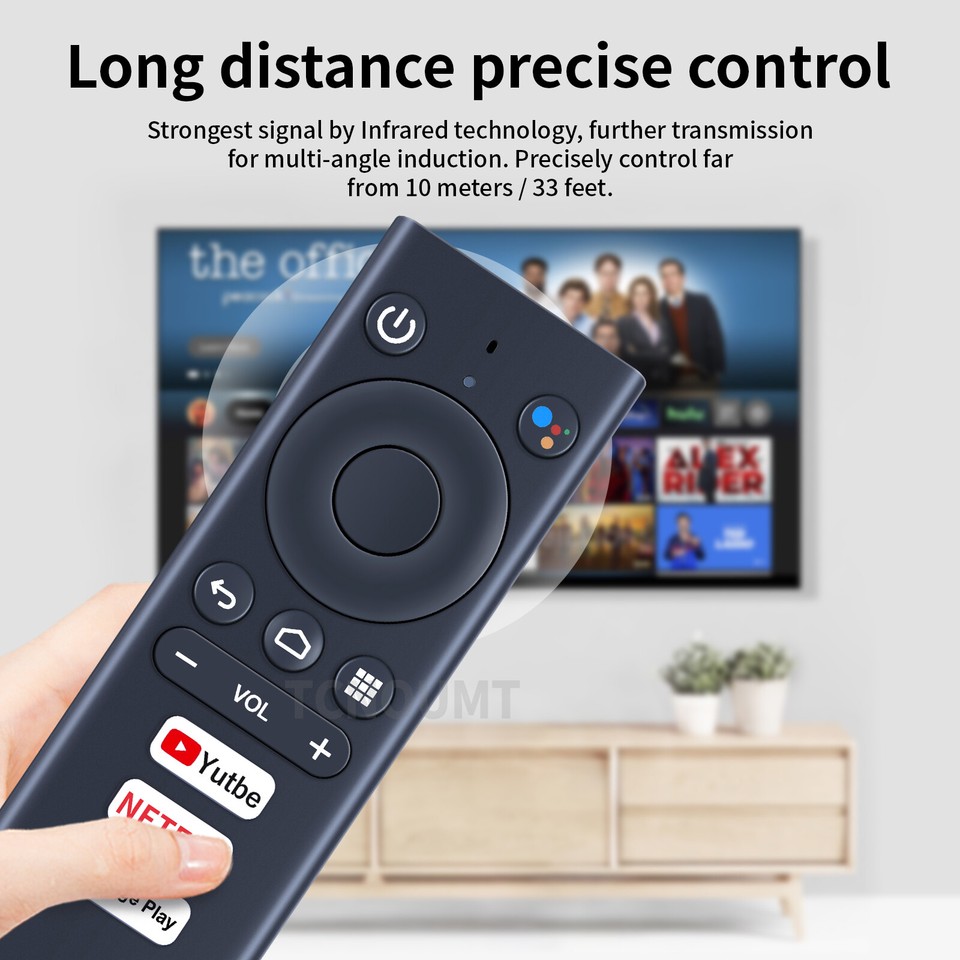 Voice Bluetooth Remote Control For Ematic 4K UHD Android TV Box AGT418 ...