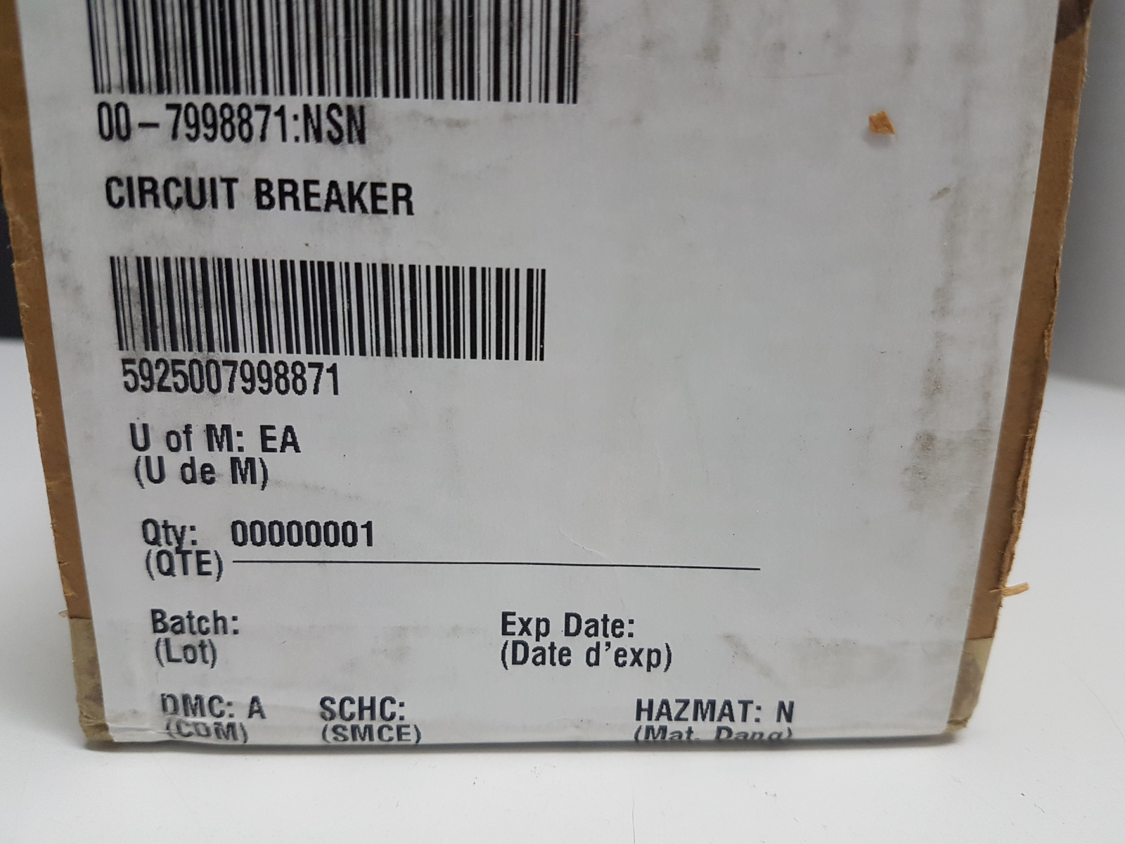 AQB-A50 15A 3P Circuit Breaker 5925-00-799-8871 | eBay
