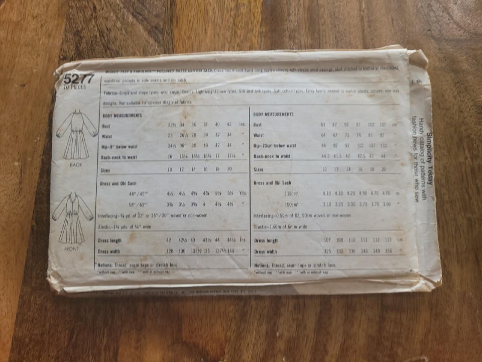 Vintage CUT Simplicity Pattern 5277 | eBay