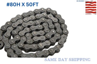 #80H HEAVY CHAIN 50 FT REEL + 1 CONNECTING LINK | eBay