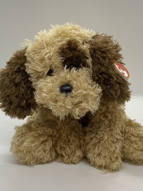 Vtg 2007 TY Classic Roscoe the Puppy Dog Brown Tan Shaggy Plush with ...