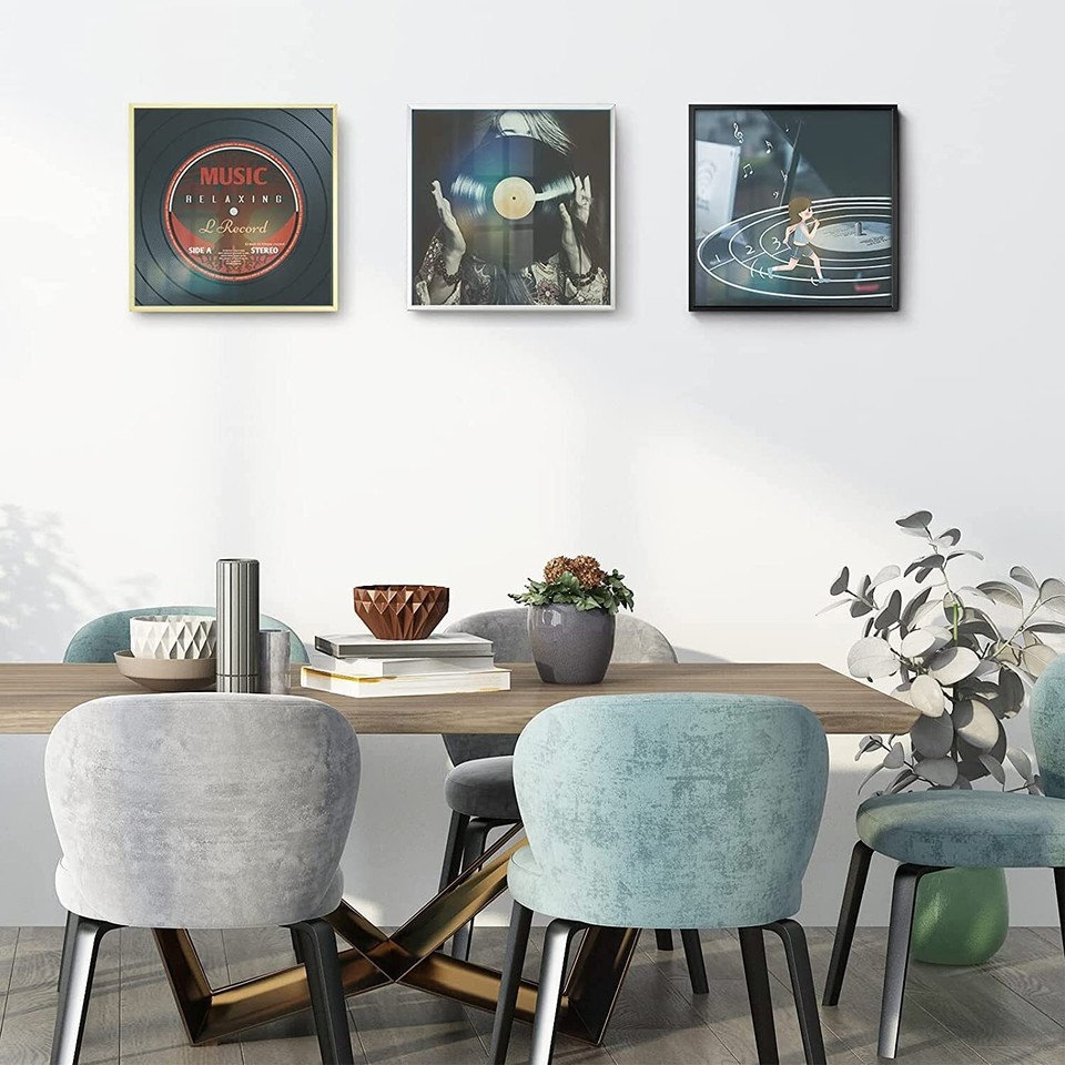 12.5x12.5 Square Aluminum Vinyl Record Album Cover Frame Acrylic Glass ...