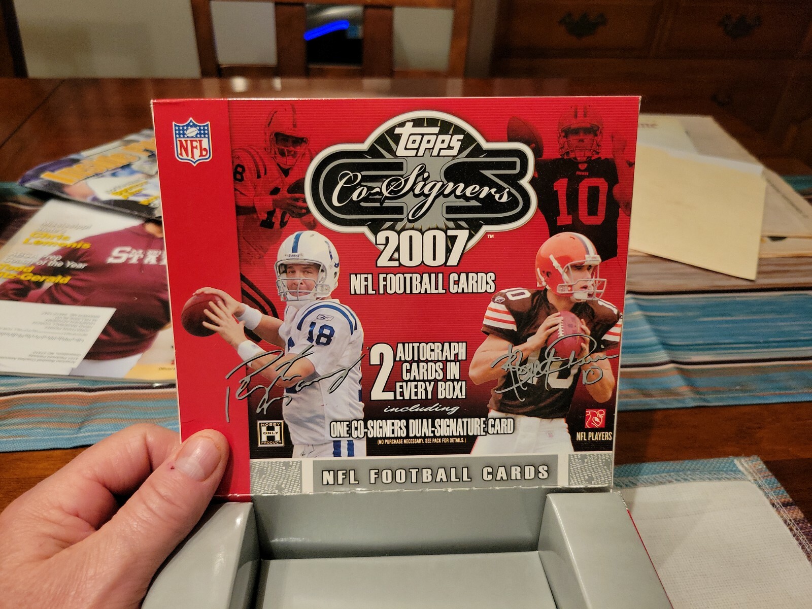 Topps Football 2007 Empty Collectible Box W/ Peyton Manning- Co ...