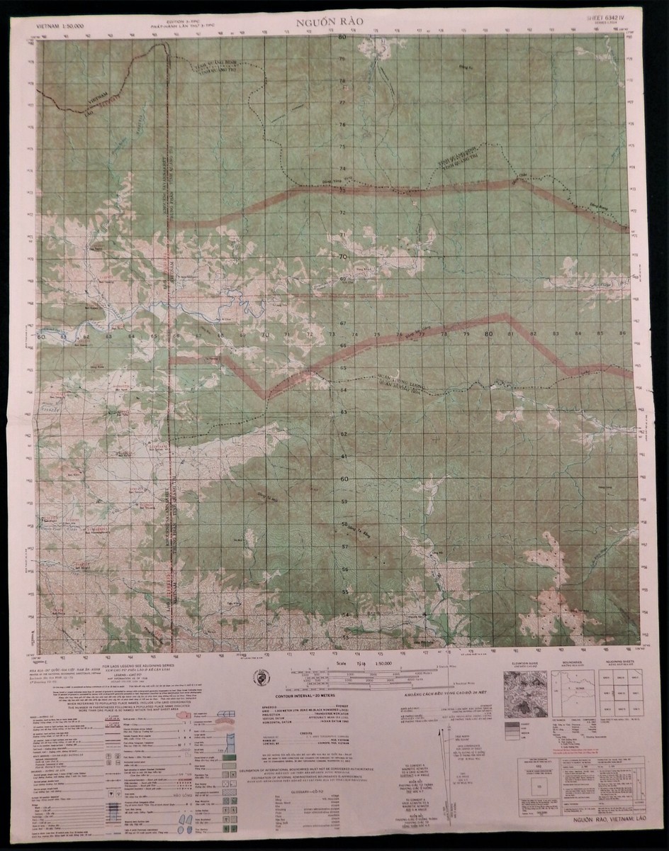 Mapa De La Dmz De Vietnam, 1968