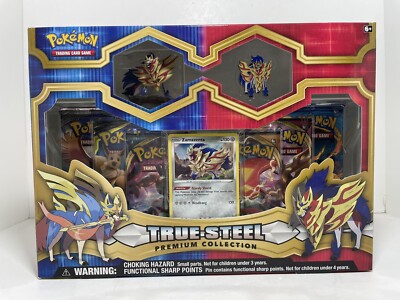 Pokemon TCG True Steel Premium Collection Box Zamazenta Evolution Team ...