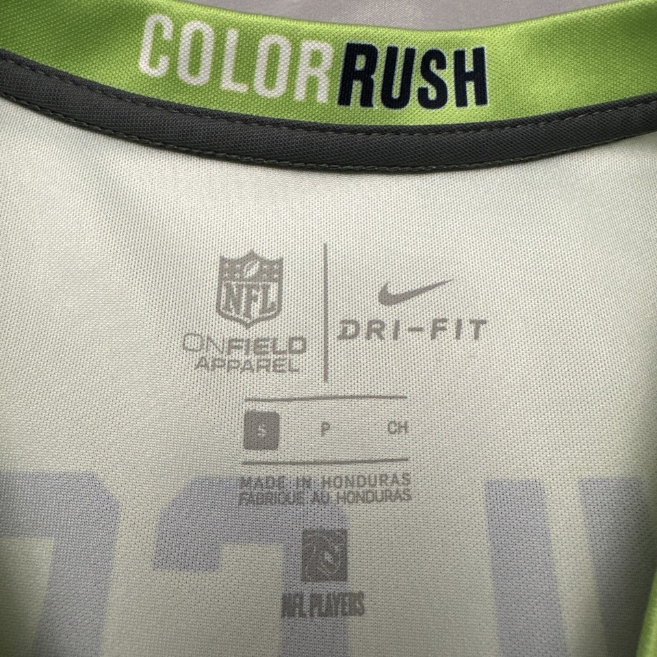 Nike Seattle Seahawks Russell Wilson Color Rush Legend Jersey Sz SMALL ...