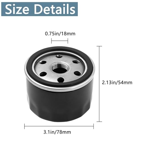 2x Oil Filter for Kawasaki FR651V FR691V FR730V FR541V FR600V FB460V ...