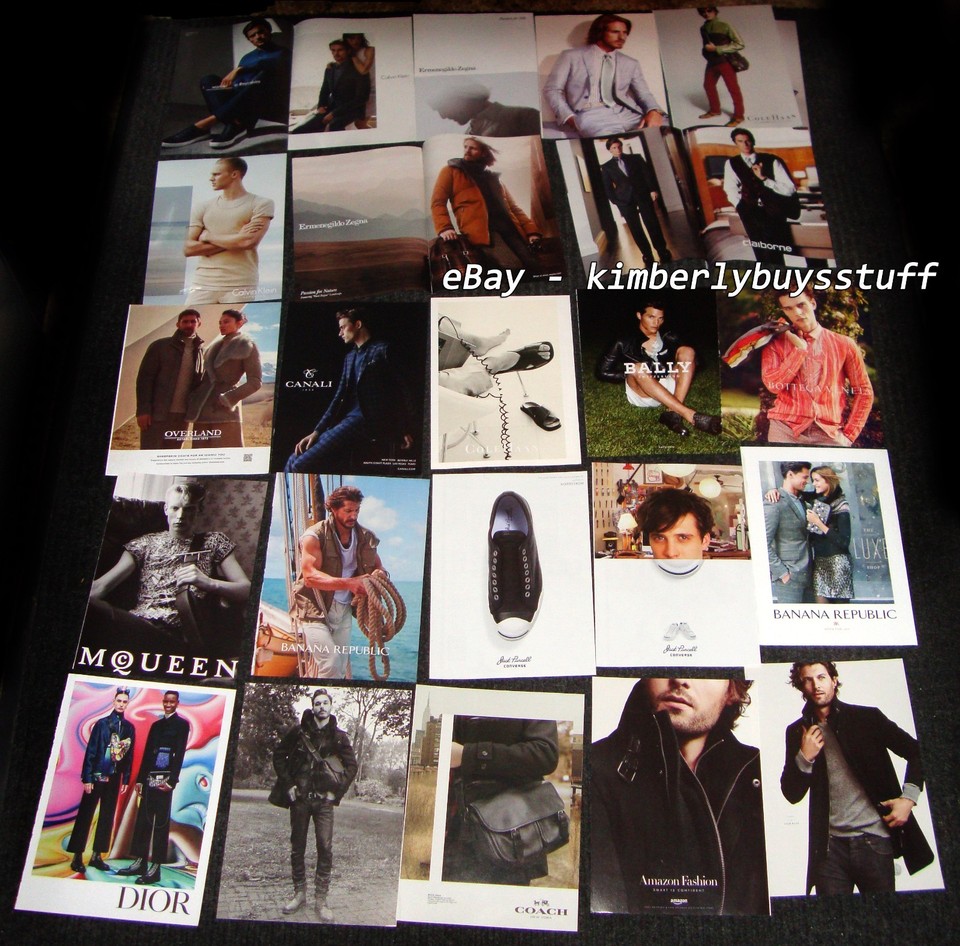 Lot of 100+ MEN'S FASHION & ACCESSORIES Print Ads - Various Brands ...