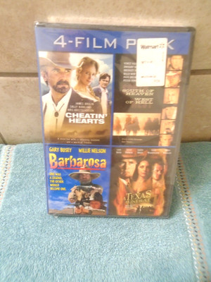 4-Film Pack (DVD) Cheatin Hearts/Barbarosa/Texas Funeral/South Heaven ...