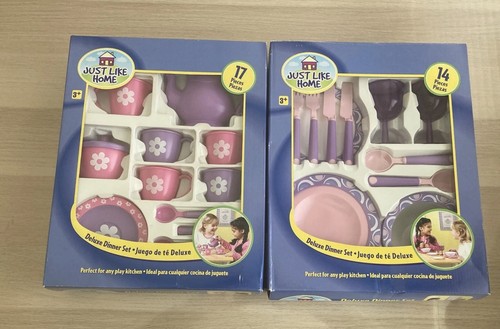 Just Like Home Pretend Play Deluxe Dinner Sets 31 Pieces -Brand New ...