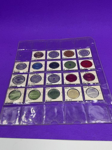 Lot of Vintage NJ Trade Tokens - Fares/general store/ Game Room Shell ...