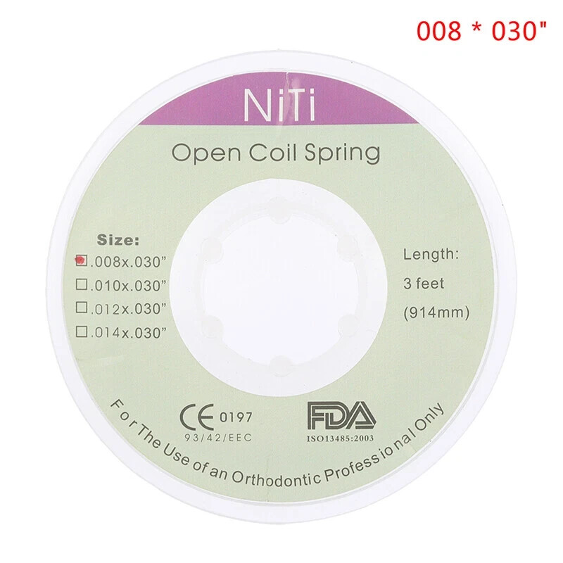 2Roll Dental Orthodontic Niti Open Coil Spring Spool .008/010/012/014 ...