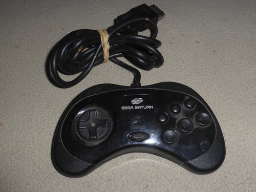 SEGA SATURN ORIGINAL OEM CONTROLLER GAMEPAD MK-80116 REMOTE BLACK ...