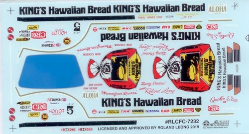 Slixx 7232 Hawaiian Corvette F/C Ron Colson waterslide Drag decal | eBay