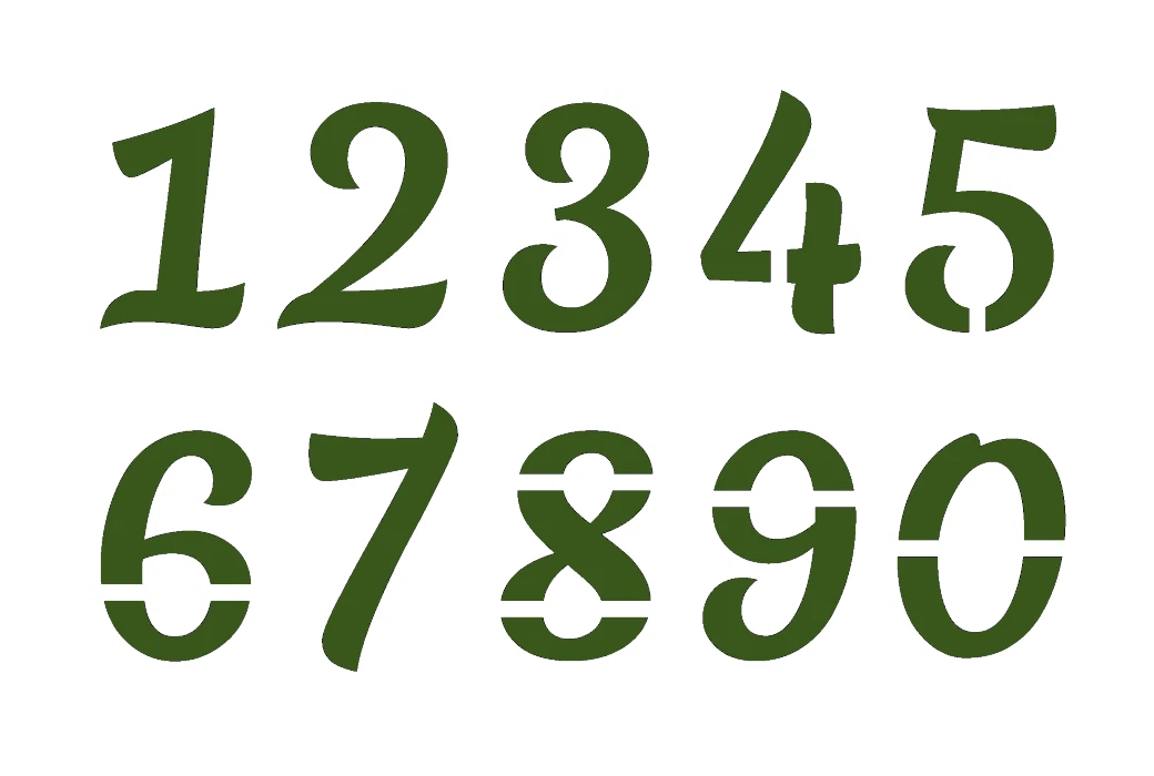 Fancy Number Stencils
