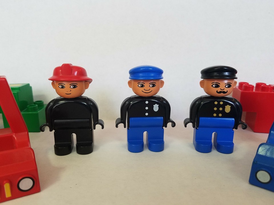 LEGO DUPLO Vintage Police & Fireman Minifig Lot from 2654, 2637, 2638 ...