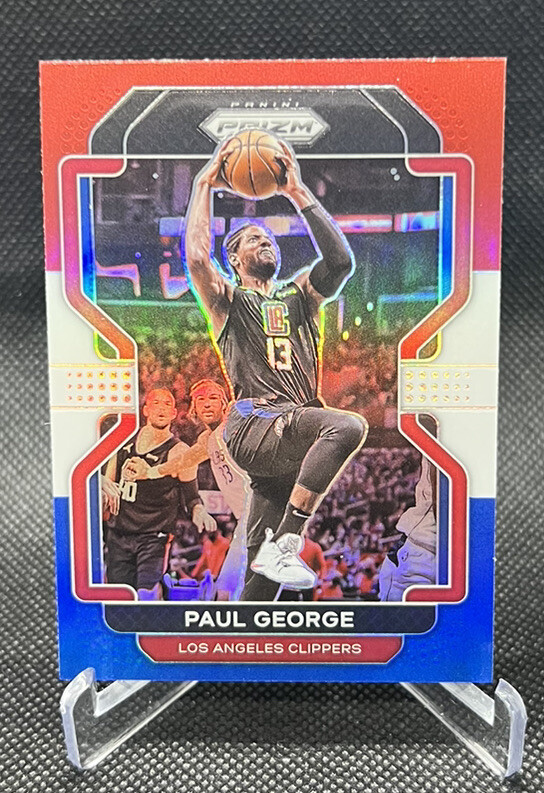 2021-22 Panini Prizm Paul George Red White Blue #220 Clippers | eBay