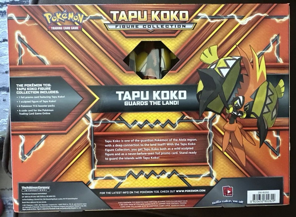 Pokemon TCG:Tapu Koko Figure Collection Box. Brand New Factory Sealed ...