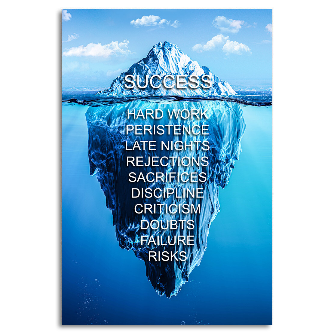 Leinwandbild Motivation Eisberg Büro Bilder Kunstdruck Wandbilder ...