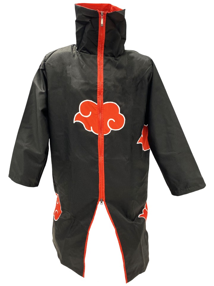 Naruto Cloak Adult Costume Anime Akatsuki Robe Halloween Cosplay Ninja ...