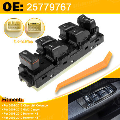 Power Window Switch Driver Side 25779767 for 2004-2012 Chevy Colorado ...