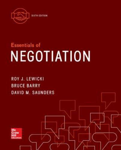Essentials of Negotiation with Connect Access Card by Bruce Barry, Roy Lewicki and David ...