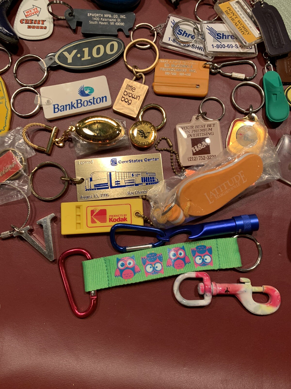 Large Variety Lot 50 Vintage/New Key Fobs Keychains Travel Novelty ...