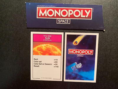 Monopoly Space SUN CORONA Title Deed Card 2020 | eBay