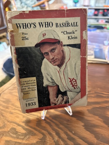 1933 Whos Who in Baseball CHUCK KLEIN MLB Complete Records 200 Players ...