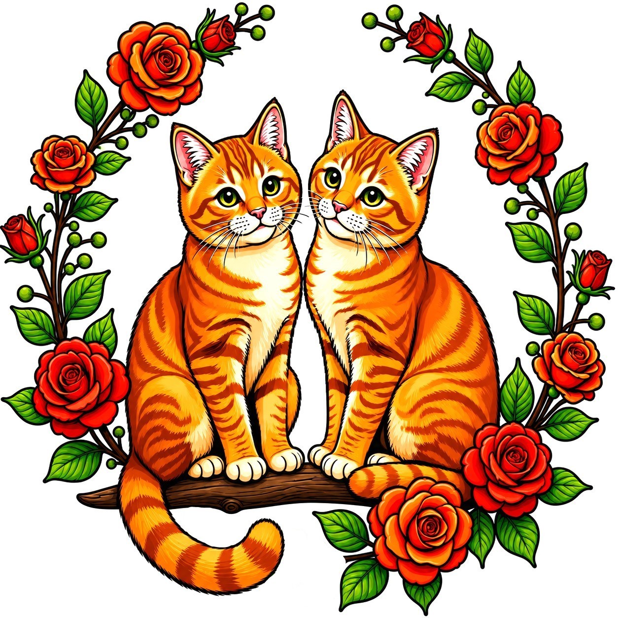 30 Custom Ginger Cats & Roses Personalized Address Labels | eBay
