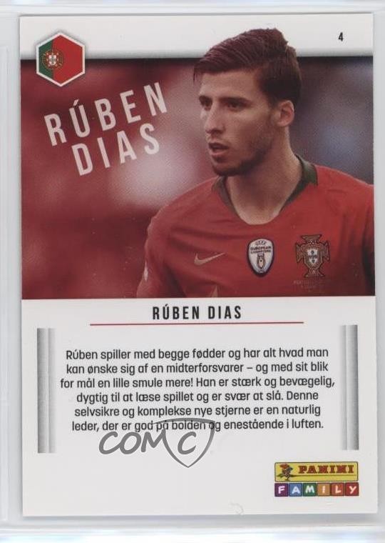 2020 Panini Family Den Store Fodboldfest Rising Star Ruben Dias #4 | eBay