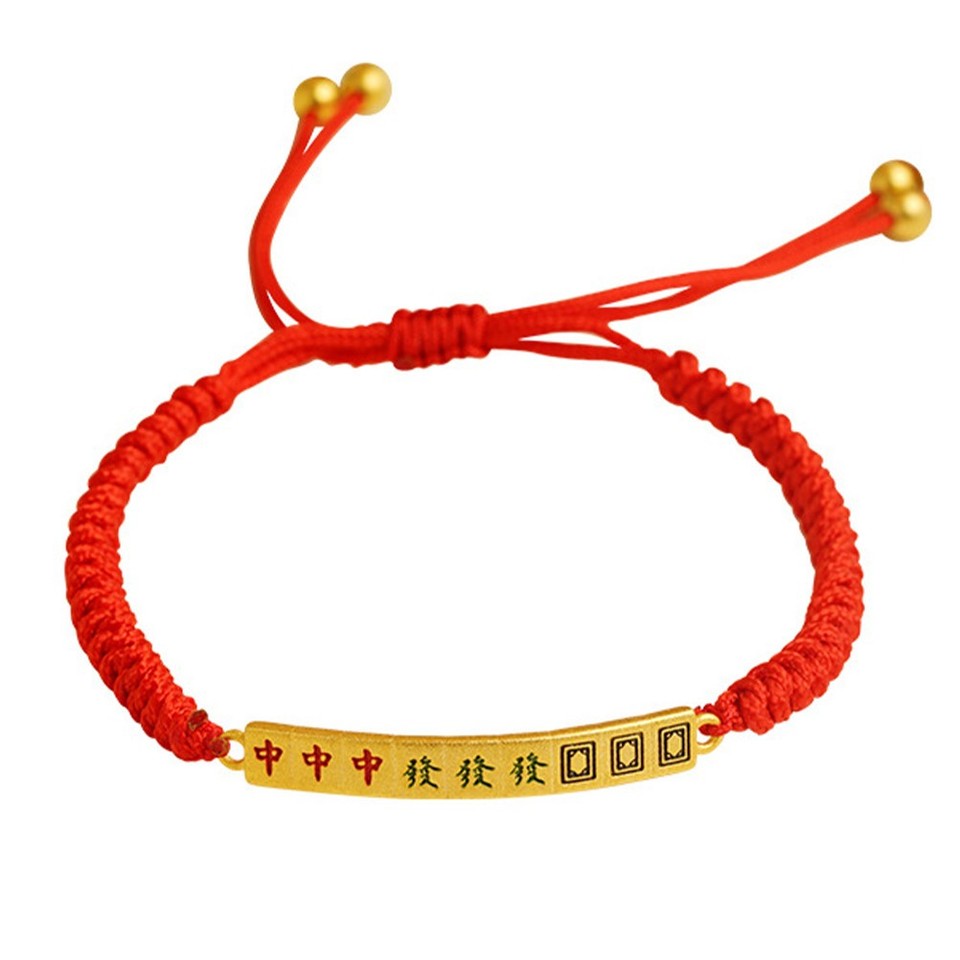Bracelet Mahjong Style Woven Bracelet Wrist Rope Bracelet For Women ...
