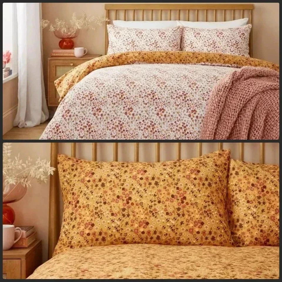 NEW IN PACK DUNELM Novie Floral Polycotton Double Duvet Cover Set | eBay UK