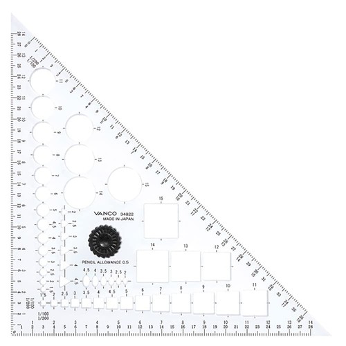 Vanco Triangle Ruler Template 34822 Colorless 15cm | eBay