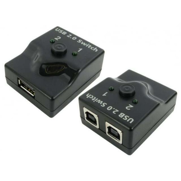 Dual Port Mini Switch for 1 Printer on 2 Computers USB 2.0 Female Type ...