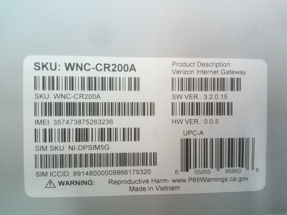Verizon Internet Gateway WNC-CR200A WiFi6 New/ Open Box | eBay