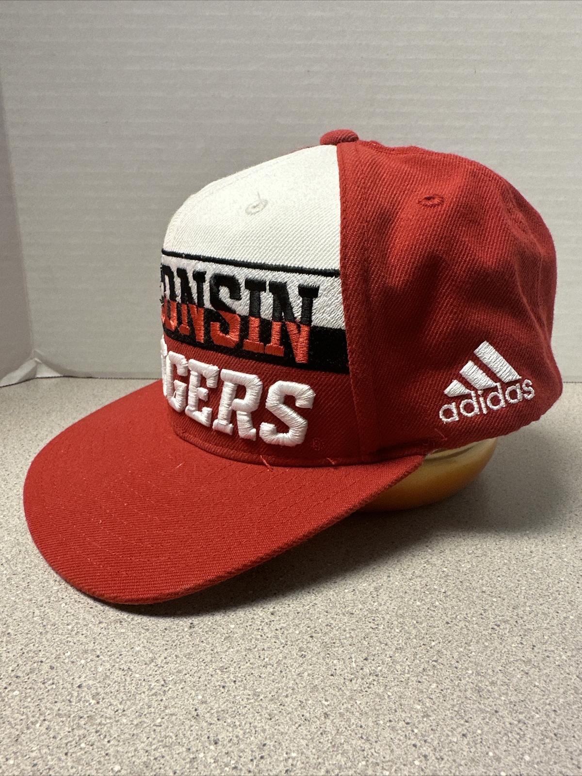 University of Wisconsin Badgers Adidas Climalite Snapback Hat Cap NCAA ...