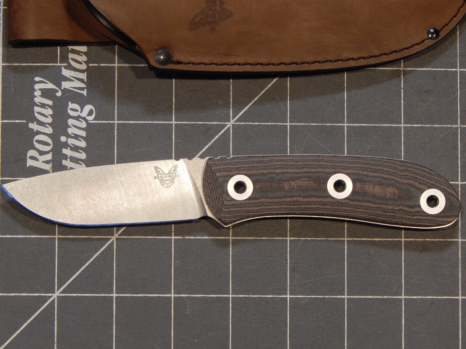 NICE Benchmade 15400 Mel Pardue Hunter Fixed Blade Knife S30V Blue ...