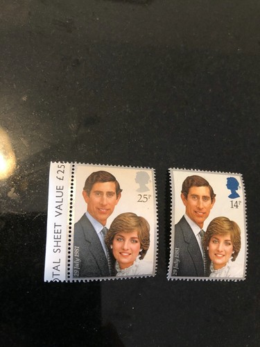 GB Prince Charles and Diana Spencer Royal Wedding 14p & 25p Stamps 1981 ...