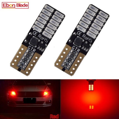 2 X T10 194 168 24SMD Canbus Red LED Number Plate Parking Wedge Light ...