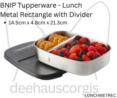 Brand New in Packaging Tupperware Metal Lunch Box Rectangular | eBay
