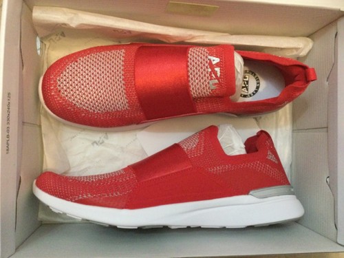 New $220 APL Athletic Propulsion Labs Techloom Bliss Red Laceless Shoes ...