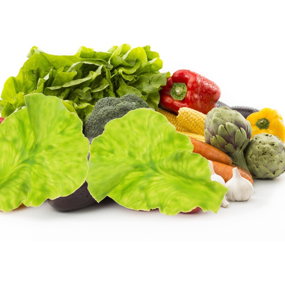 3 Pcs Simulation Green Leaves Fake Vegetable Model Artificial Foods for ...