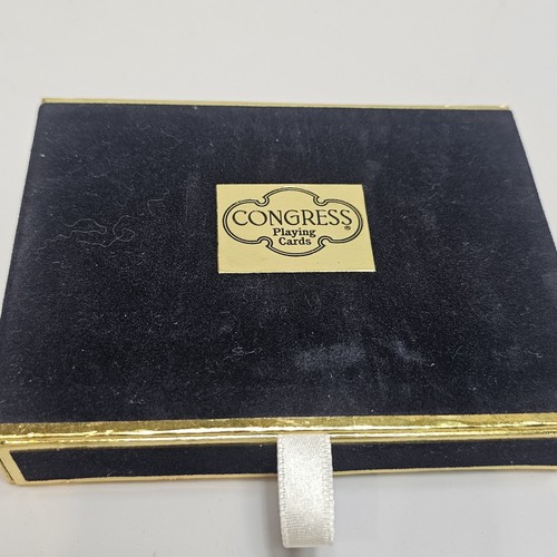 Vintage Congress Playing Cards Rose Back Gold Silver Double Decks Nice ...