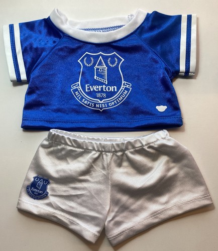Build A Bear Everton FC Blue Football Kit Top Shirt Shorts Toy Strip ...