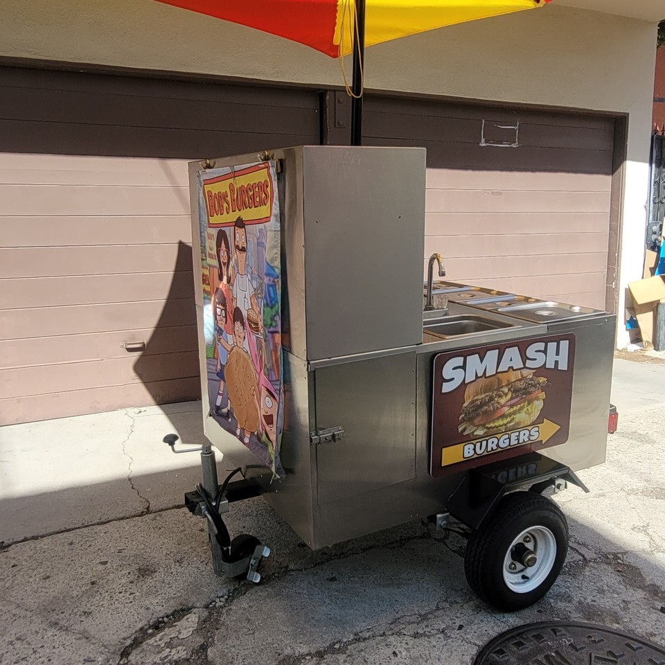 Mobile Hot Dog Cart Trailer Concession Food Vending Stand Kiosk Vendor ...