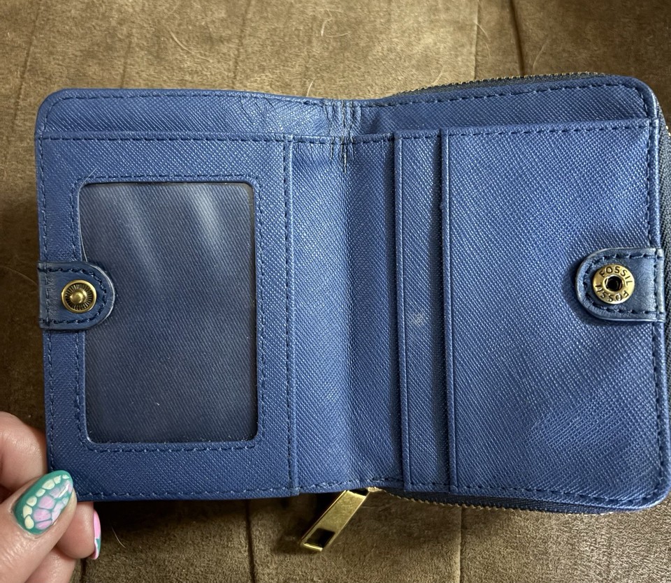 Fossil Wallet ID, CC, Zip Up Coin Pouch | eBay