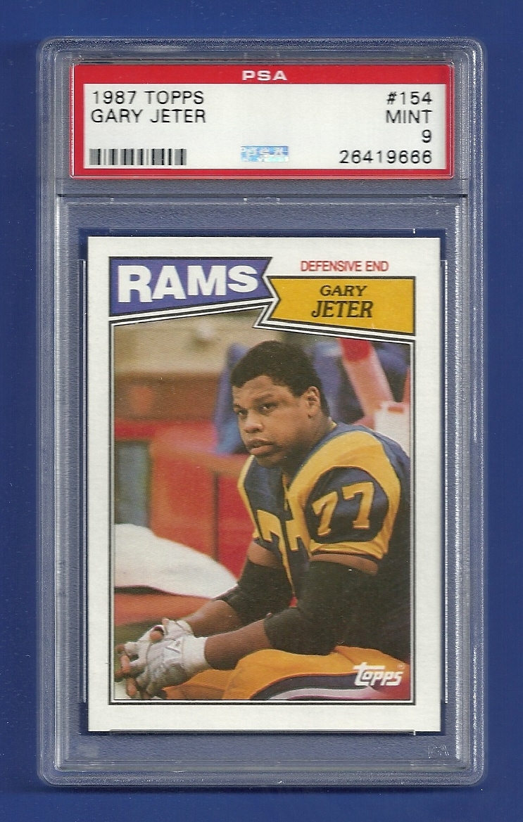 1987 TOPPS #154 GARY JETER PSA 9 MINT POP 8 ONLY 11 HIGHER LOS ANGELES ...