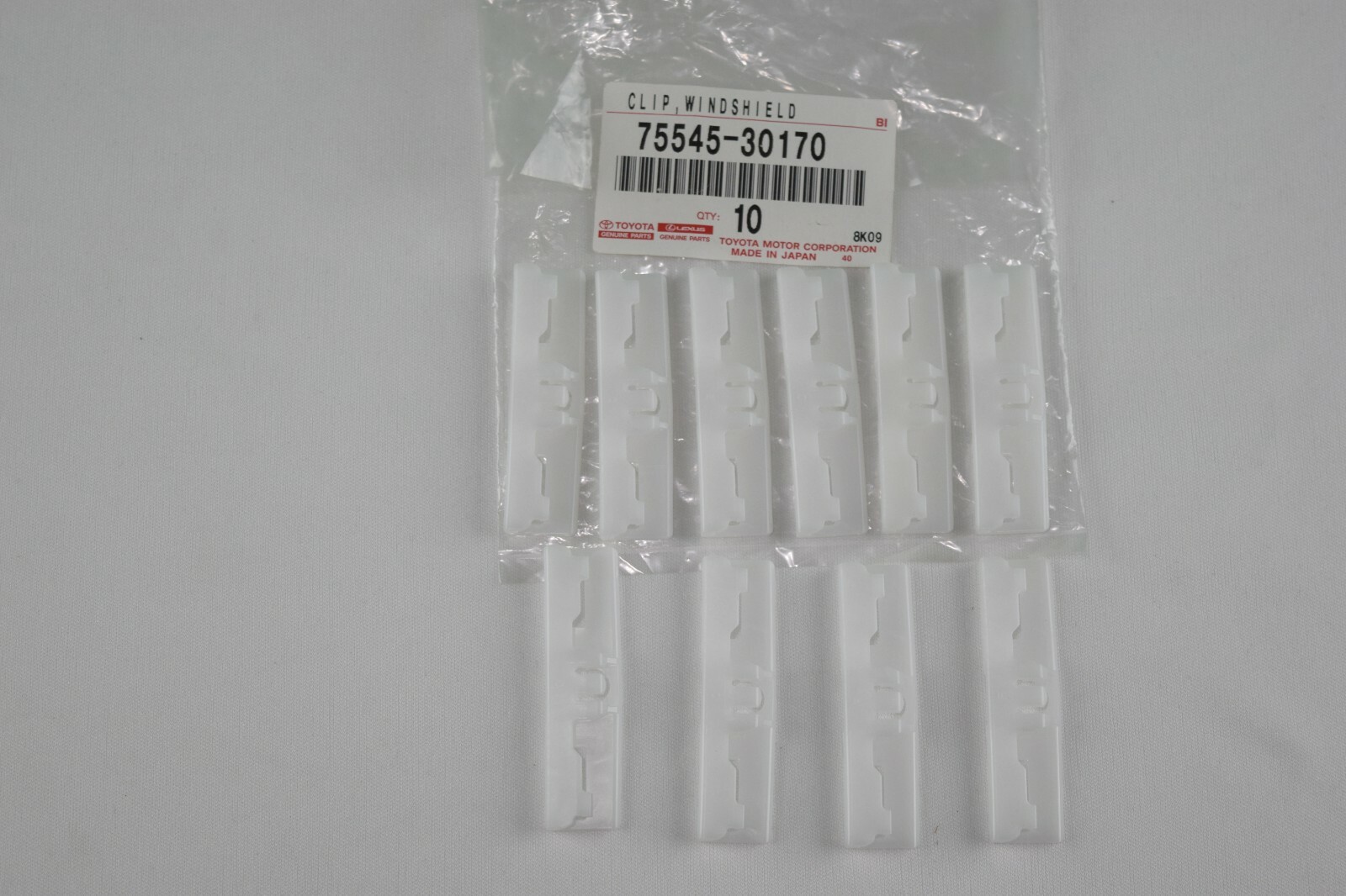 GENUINE TOYOTA / LEXUS WINDSHIELD SIDE MOULDING CLIPS 10 x 7554530170 ...